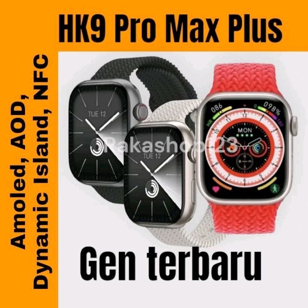 Jual HK9 Pro Max Plus Gen terbaru ( Gen 6 ), AMOLED Retina Display, ChatGPT2.0, AI watchfaces ...