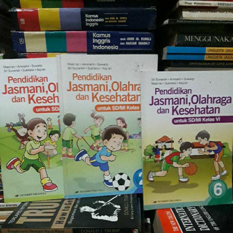 Jual Pendidikan Jasmani, Olahraga dan Kesehatan Kelas 1,2,6 ( ORIGINAL Erlangga) | Shopee Indonesia