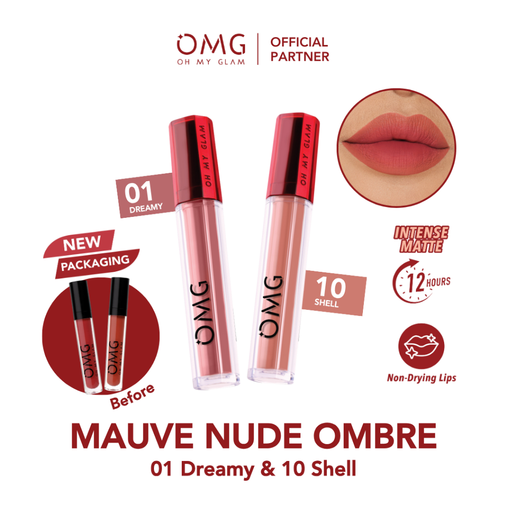 Jual Paket Ombre Lipcream OMG OH MY GLAM Matte Last Lip Cream (2 Pcs ...