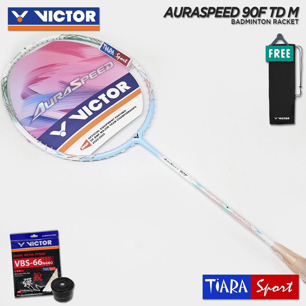 Jual Raket VICTOR Auraspeed 90F TD - Light Blue (M) - 4U G6 Freecore ...