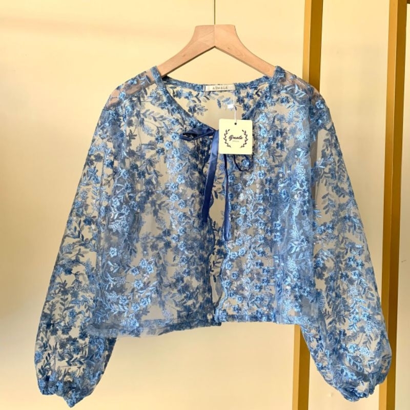 Jual Crop Outer Brokat flower / Outer brukat / baju kondangan / Ajmala ...