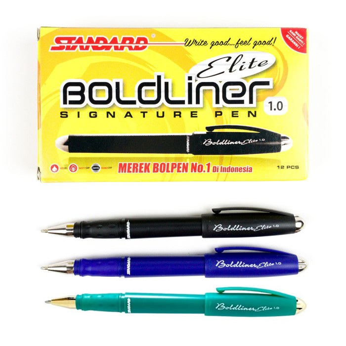 Jual Pulpen Standard Boldliner Elite 1.0 mm Signature Pen Bolpen Bolpoint / satuan | Shopee ...
