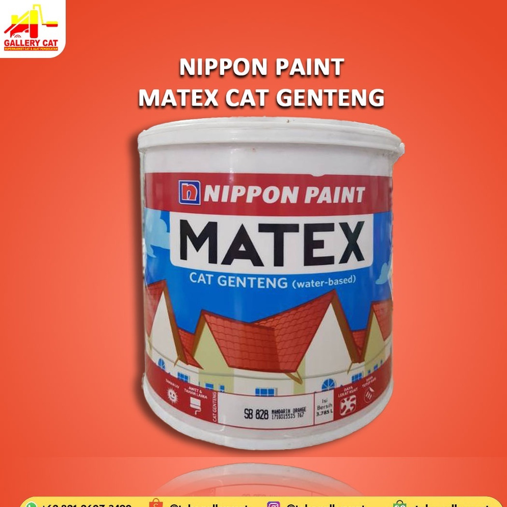 Jual Nippon paint matex cat genteng kemasan 2,5 L | Shopee Indonesia