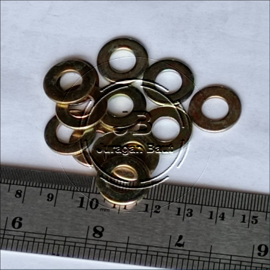 Jual RING M8 PLAT KUNING WAHSER E FLATE FLAT RING UNTUK BAUT 12 13 ...