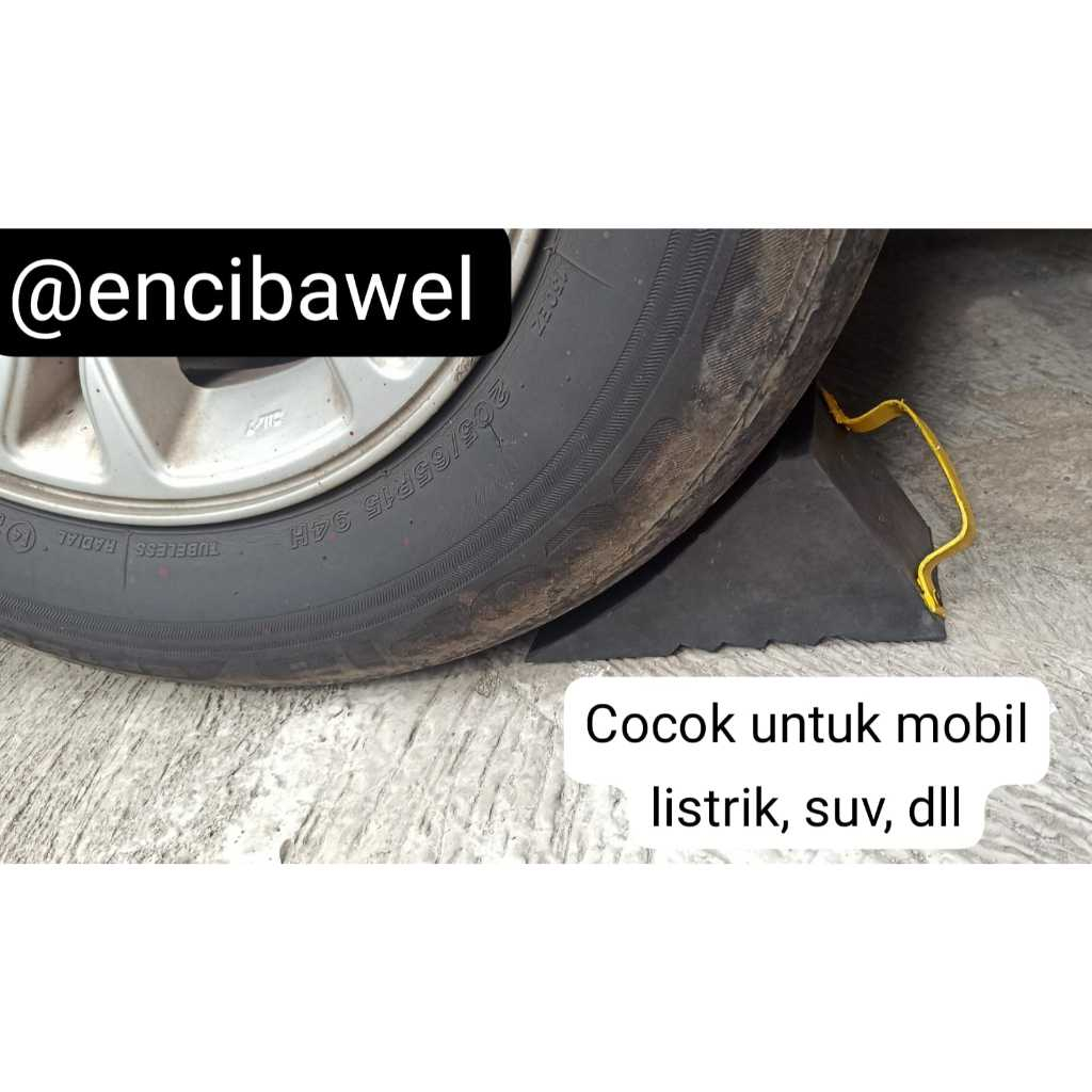 Jual Ganjalan Ban Mobil Parkir Penahan Roda Full karet Rubber Wheel ...