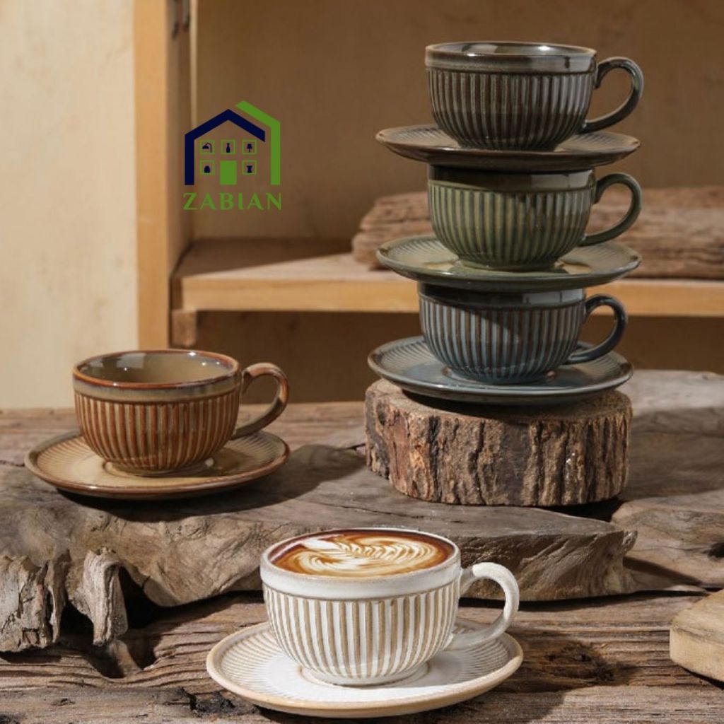 Jual ZABIAN - MUG SET 100ml | Mug Set Vintage Espresso Aesthetic ...