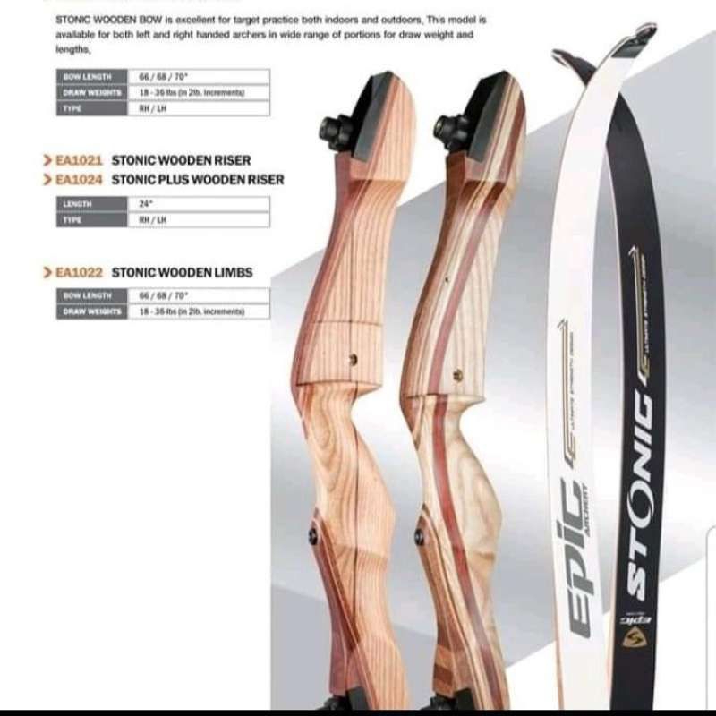 Jual EPIC STONIC WOODEN BOW - Recurve Bow - Busur Panah Recurve Epic Stonic - Epic Archery ...