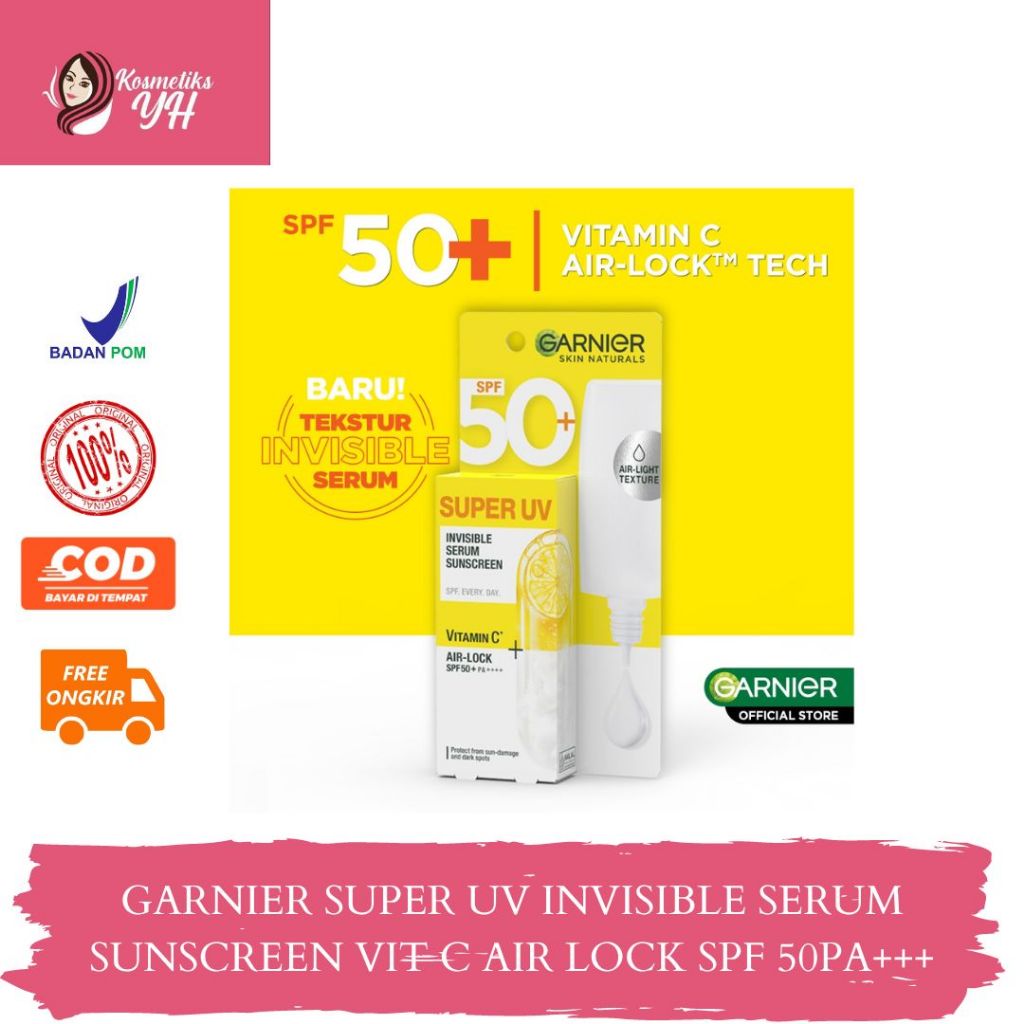 Jual GARNIER SUNSCREEN BRIGHT COMPLETE VITAMIN C SUPER UV SUNSCREEN GARNIER SPF 50 PA+++ SERTA ...