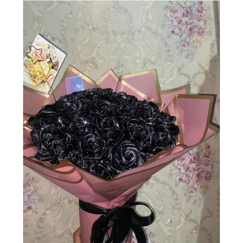 Jual Buket Bunga pita satin Bisa request warna | Shopee Indonesia