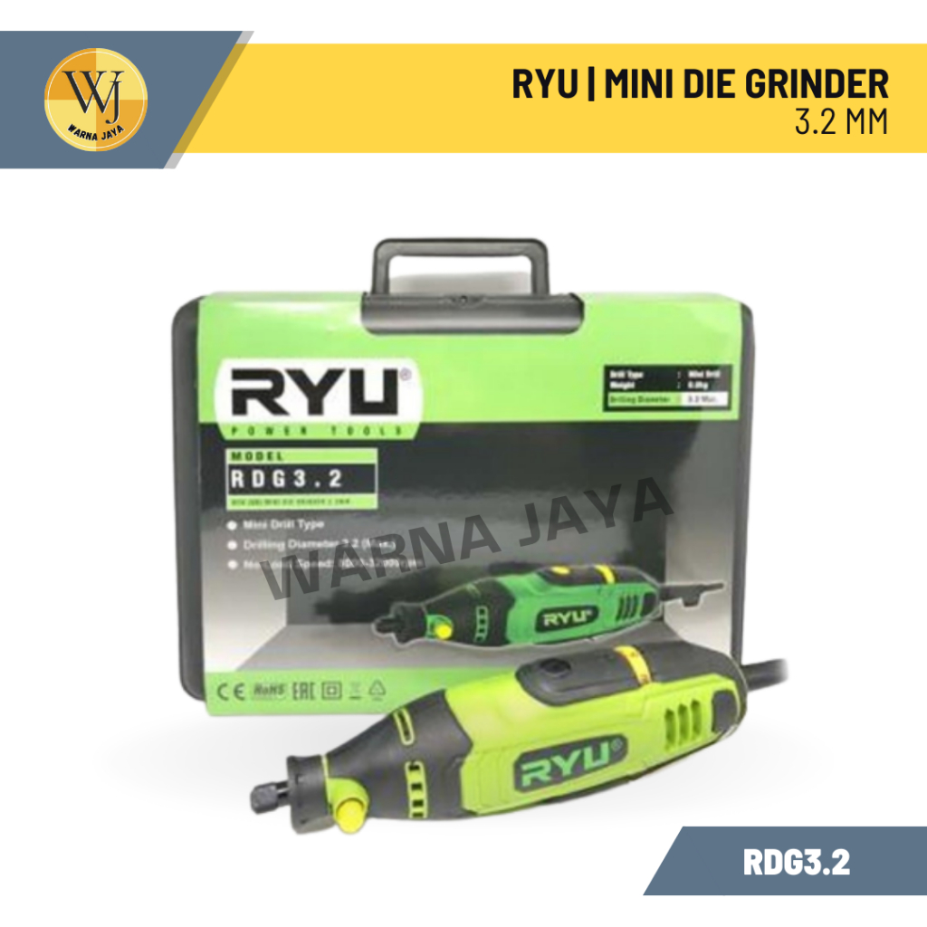 Jual RYU Mini Die Grinder 3.2mm / Hand Grinder / Gerinda Mini /Tuner ...