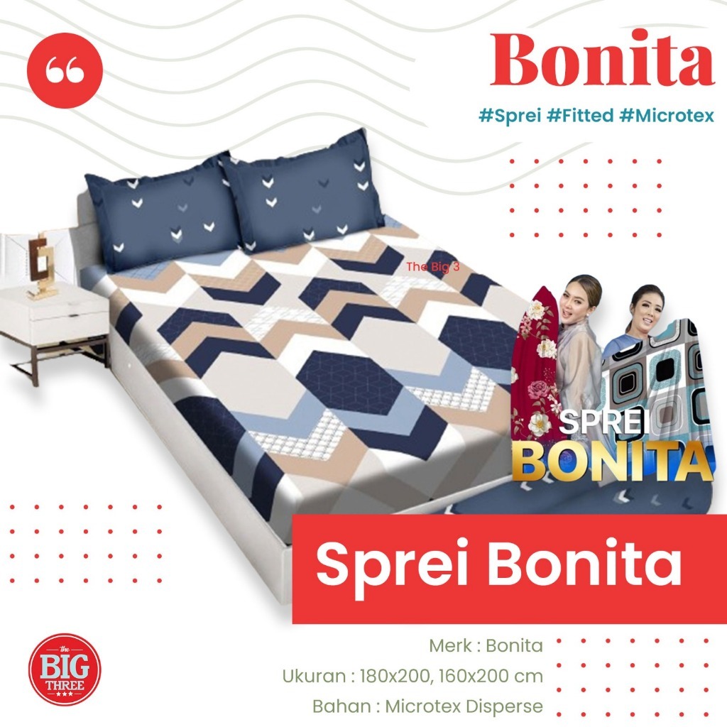 Jual Bonita Sprei 180x200 / 160x200 cm Motif Arvin Ningsih Pevita Vega ...