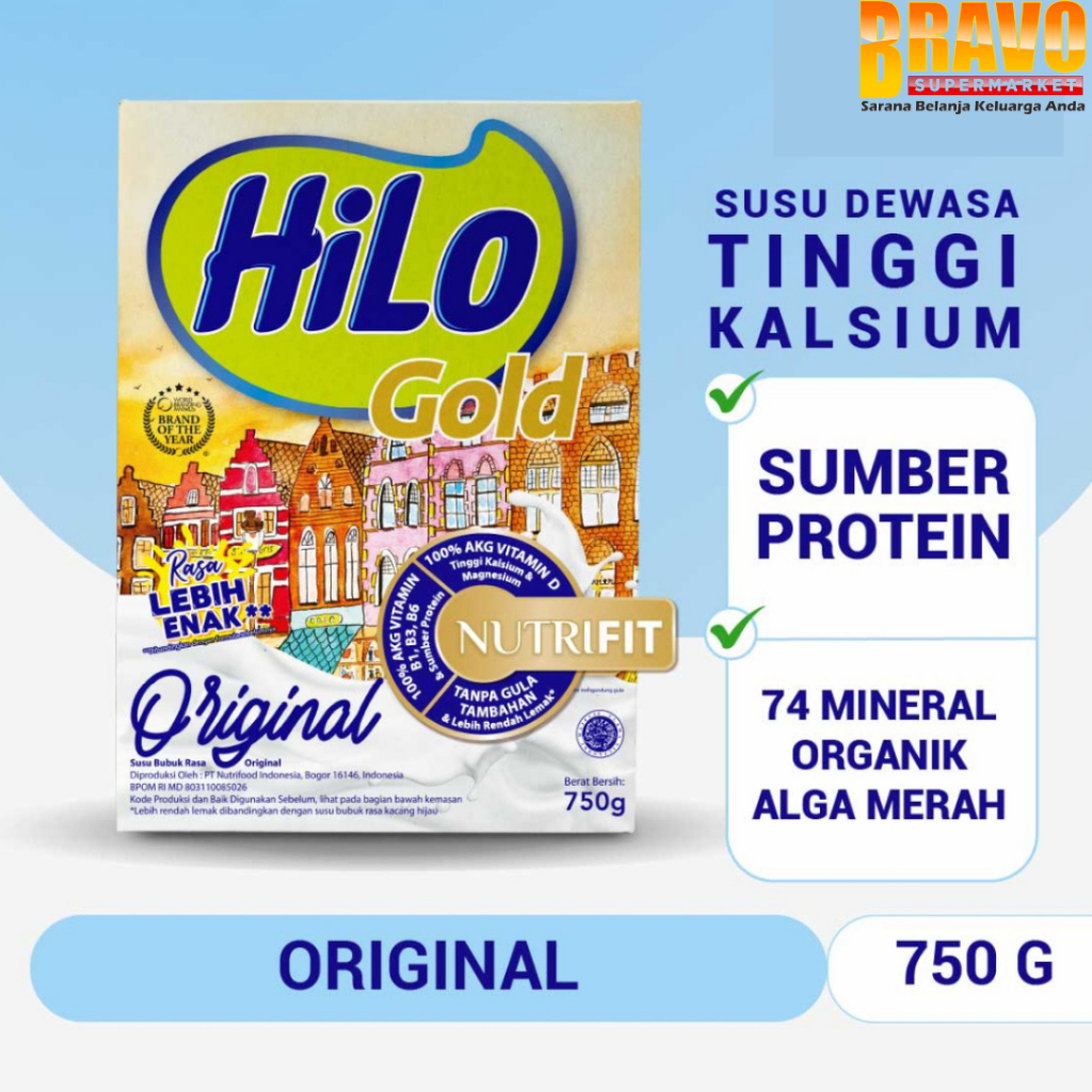 Jual Bravo Bojonegoro - HiLo Gold Original & Chocolate 750GR - Susu ...