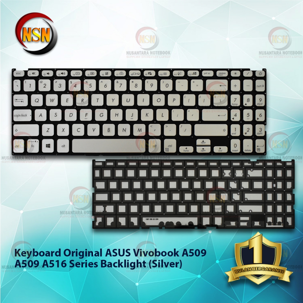 Jual Keyboard Original Laptop ASUS Vivobook A509 A516 Backlight (Silver) | Shopee Indonesia