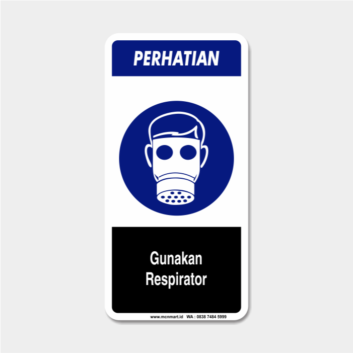 Jual Safety Sign Rambu K3 APD - Gunakan Respirator | Shopee Indonesia