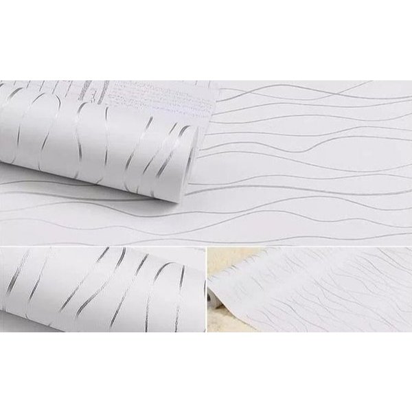 Jual Wallpaper Stiker Sticker Wallsticker Dinding Motif Sulur Minimalis Abu Silver CY 1046 - 45 ...