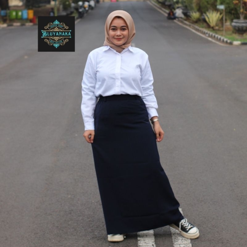 Jual rok kerja model A- line | rok hitam panjang | rok formal wanita ...