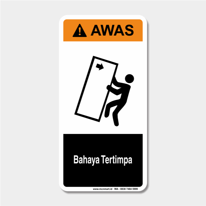Jual Safety Sign Rambu K3 Awas - Bahaya Tertimpa | Shopee Indonesia