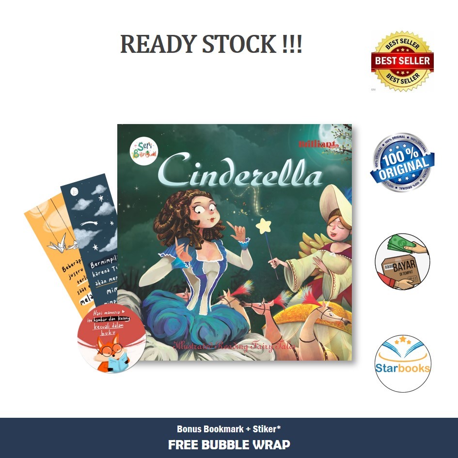 Jual Buku Cinderella: Fairy Tales Seri Bilingual HC - Brilliant (Anak ...