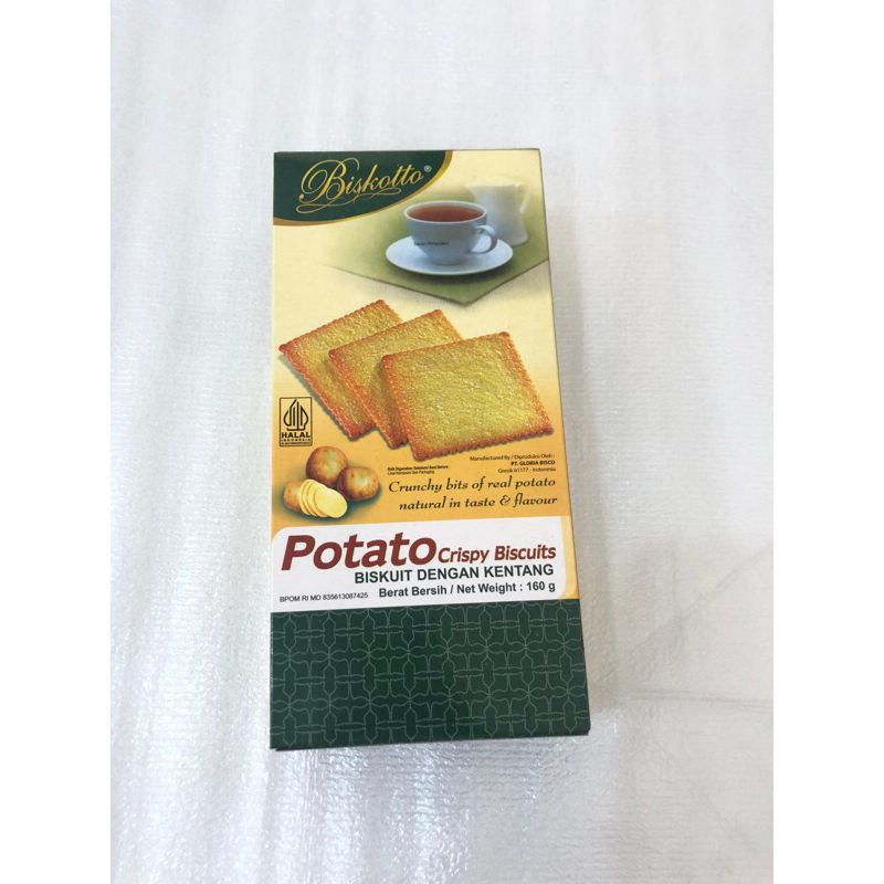 Jual [BISKOTTO] Potato Crispy Biscuits 160 Gram (1 Dus isi 18 Box ...
