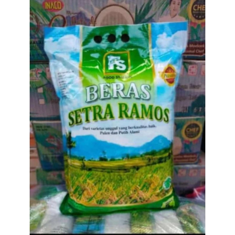 Jual Beras FS Food Station Setra Ramos / Setra Pulen 5kg | Shopee Indonesia
