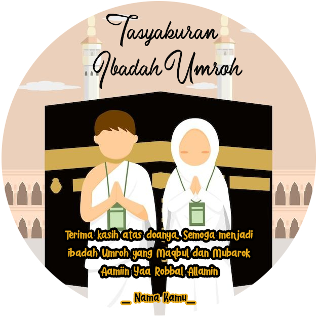 Jual (READY) SAMEDAY / INSTAN Stiker Bulat UMRAH / UMROH / HAJI / HAJJ ...