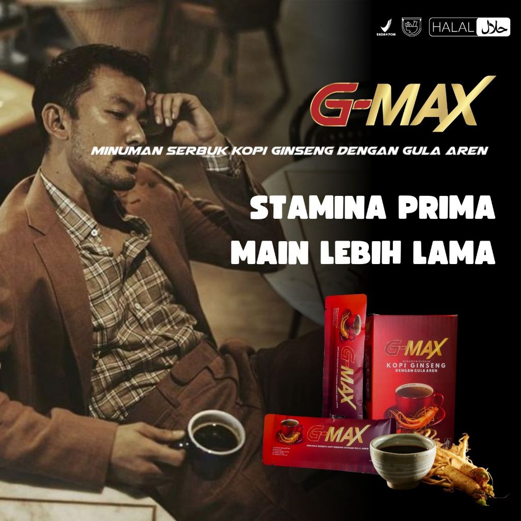 Jual Kopi GMAX Herbal Ginseng Alami Kopi Penambah Stamina Pria Kuat Tahan Lama Original Halal ...