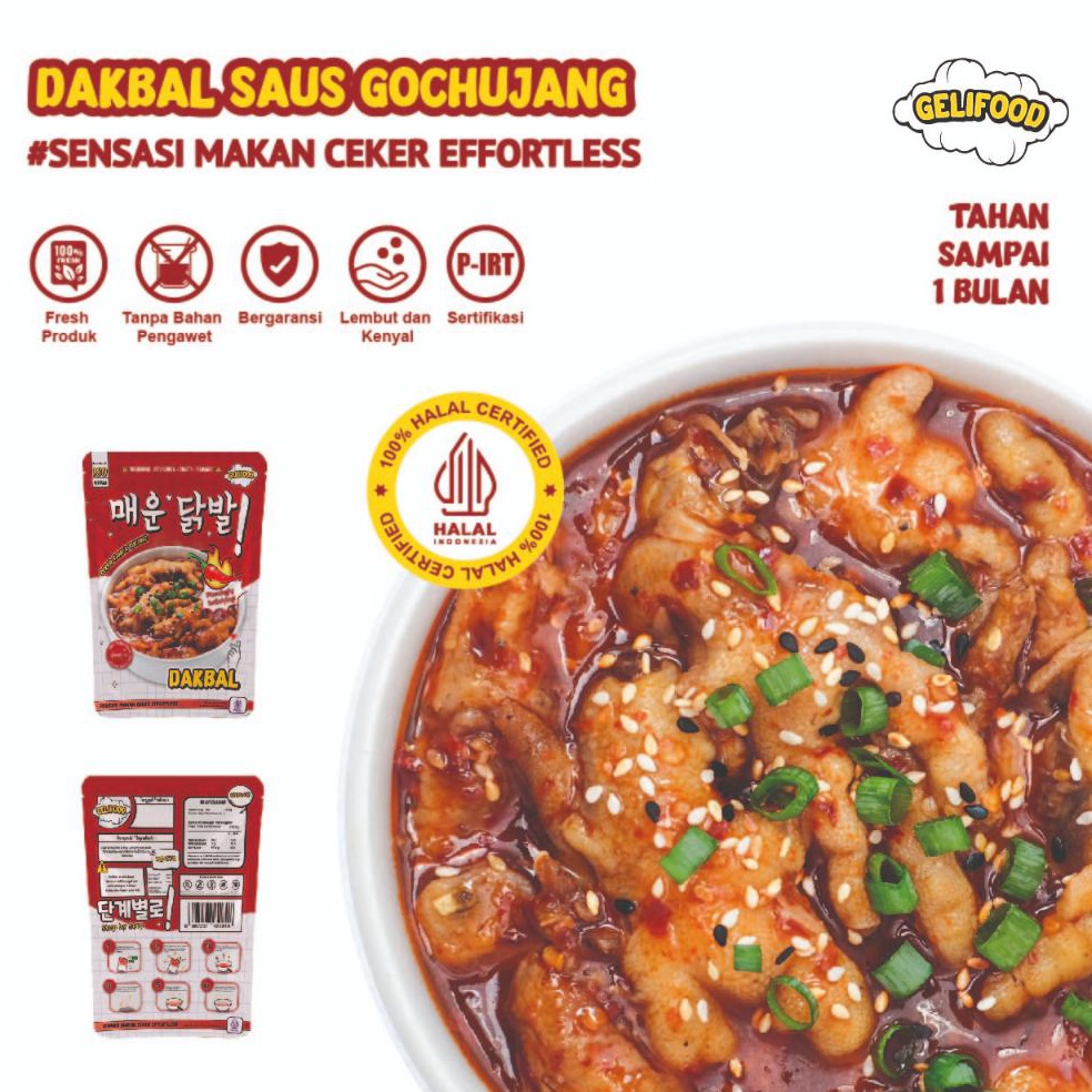 Jual Baru GELI FOOD Dakbal Ceker Tanpa Tulang Saus Gochujang 18 gr ...