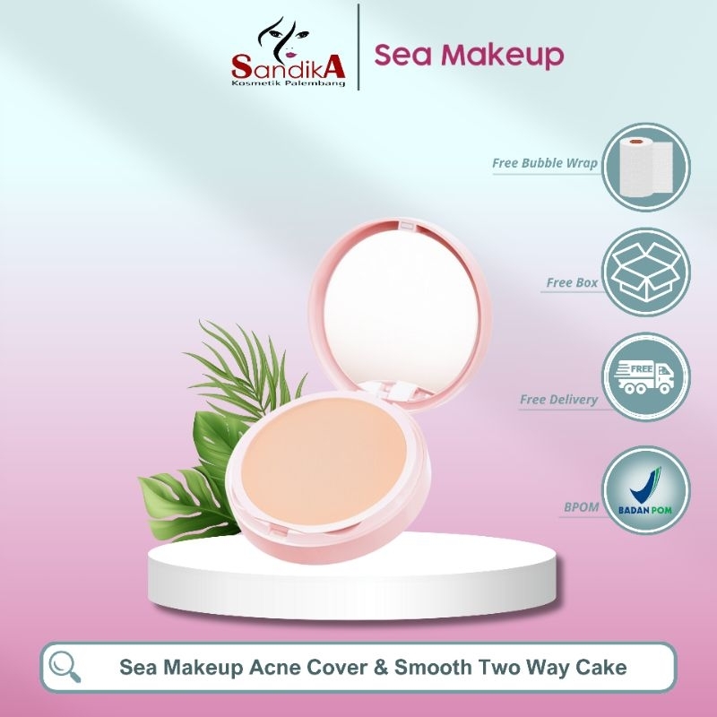 Jual Sea Makeup Acne Cover & Smooth Two Way Cake | Shopee Indonesia