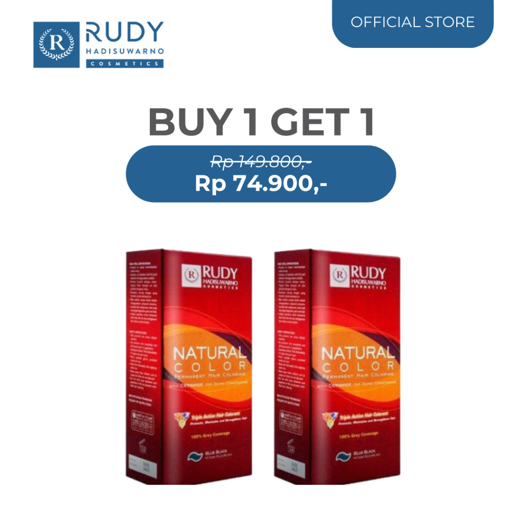 Jual [B1G1] Rudy Hadisuwarno Cosmetics Natural Color Blue Black 60 ml ...