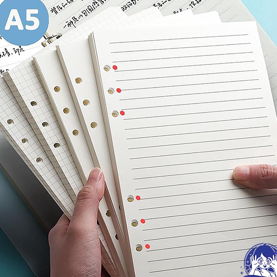 Jual Super Style Isi Binder A5B5 Polos Bergaris Refill Binder Kertas Binder 6 RING Stazionario ...