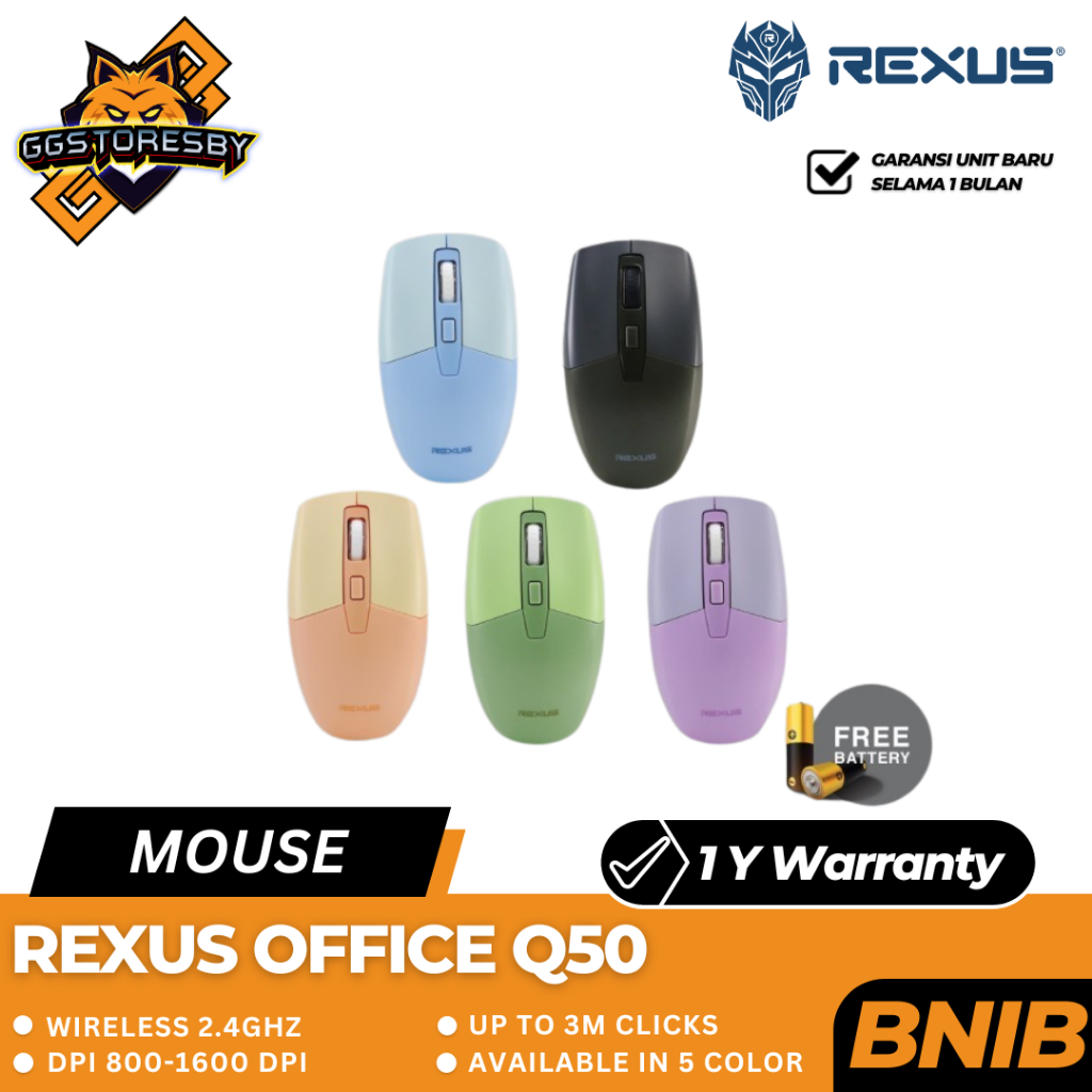 Jual Rexus Office Q50 Wireless Mouse | Shopee Indonesia