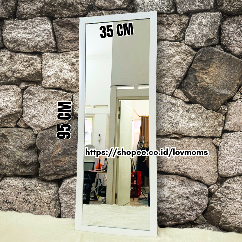 Jual Mirror Kaca Cermin Gantung Dinding Aesthetic 35 X 95 Panjang Besar ...