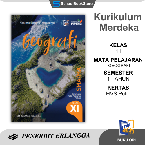 Jual Buku Paket Geografi Kelas 11 xi 2 SMA MA Kurikulum Merdeka Yasinto Sindhu Prlastomo ...