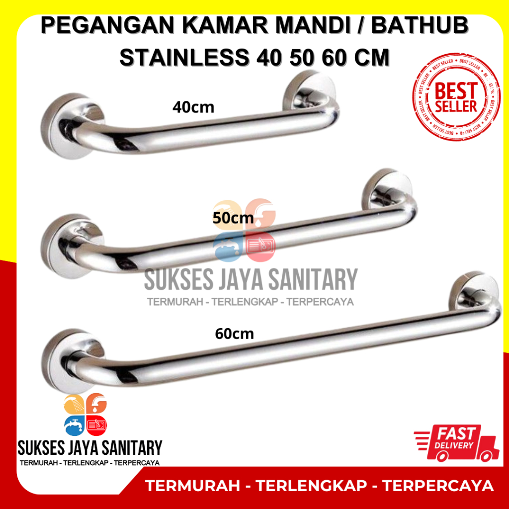 Jual Pegangan Kamar Mandi Toilet Gagang Bathub Stainless SUS-304 Ukuran ...