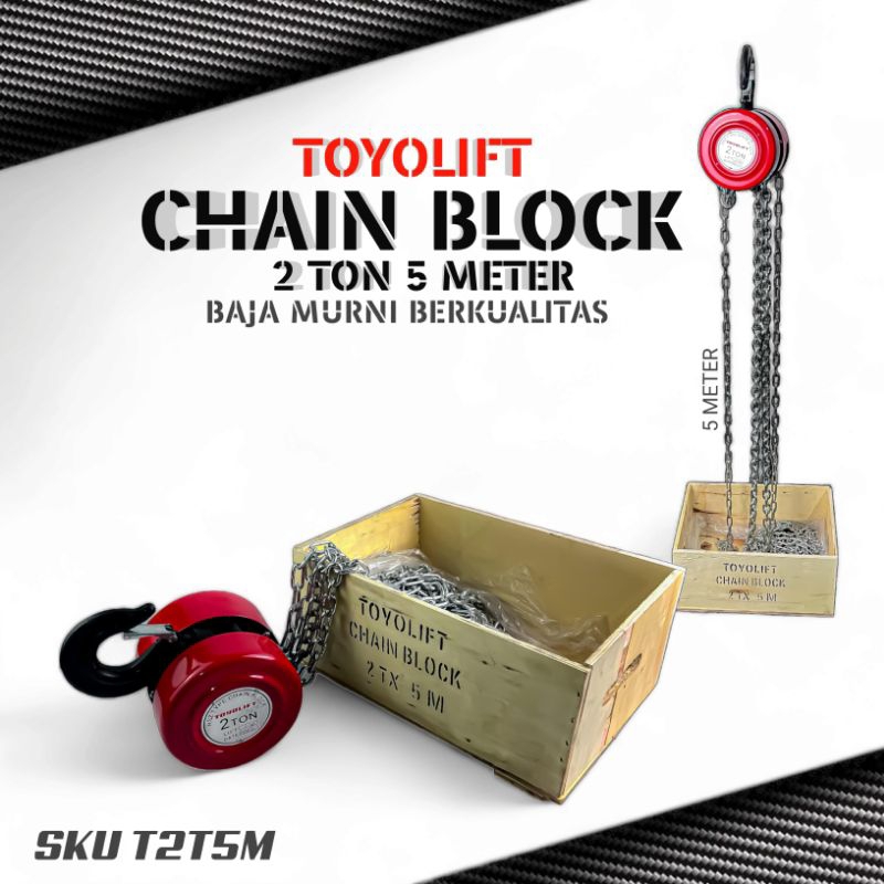 Jual TOYOLIFT chainblock 2ton 5meter katrol kerekan garansi resmi ...