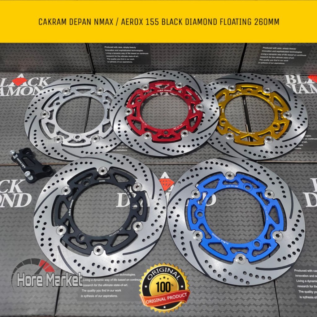 Jual PIRINGAN CAKRAM DEPAN AEROX 155 - NMAX 150 155 NEW / OLD 260MM BLACK DIAMOND DISC BRAKE NVX ...