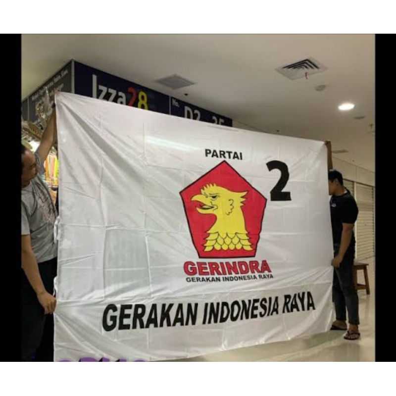 Jual bendera GERINDRA UKURAN #100CM X150CM#150CM X 225CM#2M X 3M ...