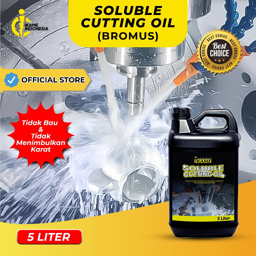 Jual Bromus / Solube cutting oil 5L merk IKAME ORIGINAL 100%/ cutting ...