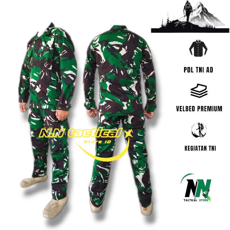 Jual PUSAT TACTICAL BANDUNG STELAN BAJU PDL VELBED PREMIUM /SETELAN BAJU TEMPUR PDL MALVINAS TNI ...