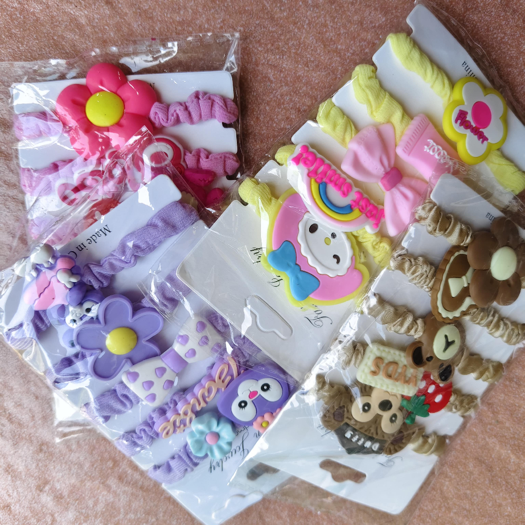 Jual Bando rambut anak karakter lucu 1 set isi 5pcs / 5in1 / pack ...