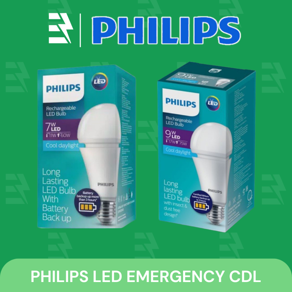 Jual Lampu LED Philips Emergency / Ajaib 7 Watt dan 9 Watt Cahaya Putih | Shopee Indonesia