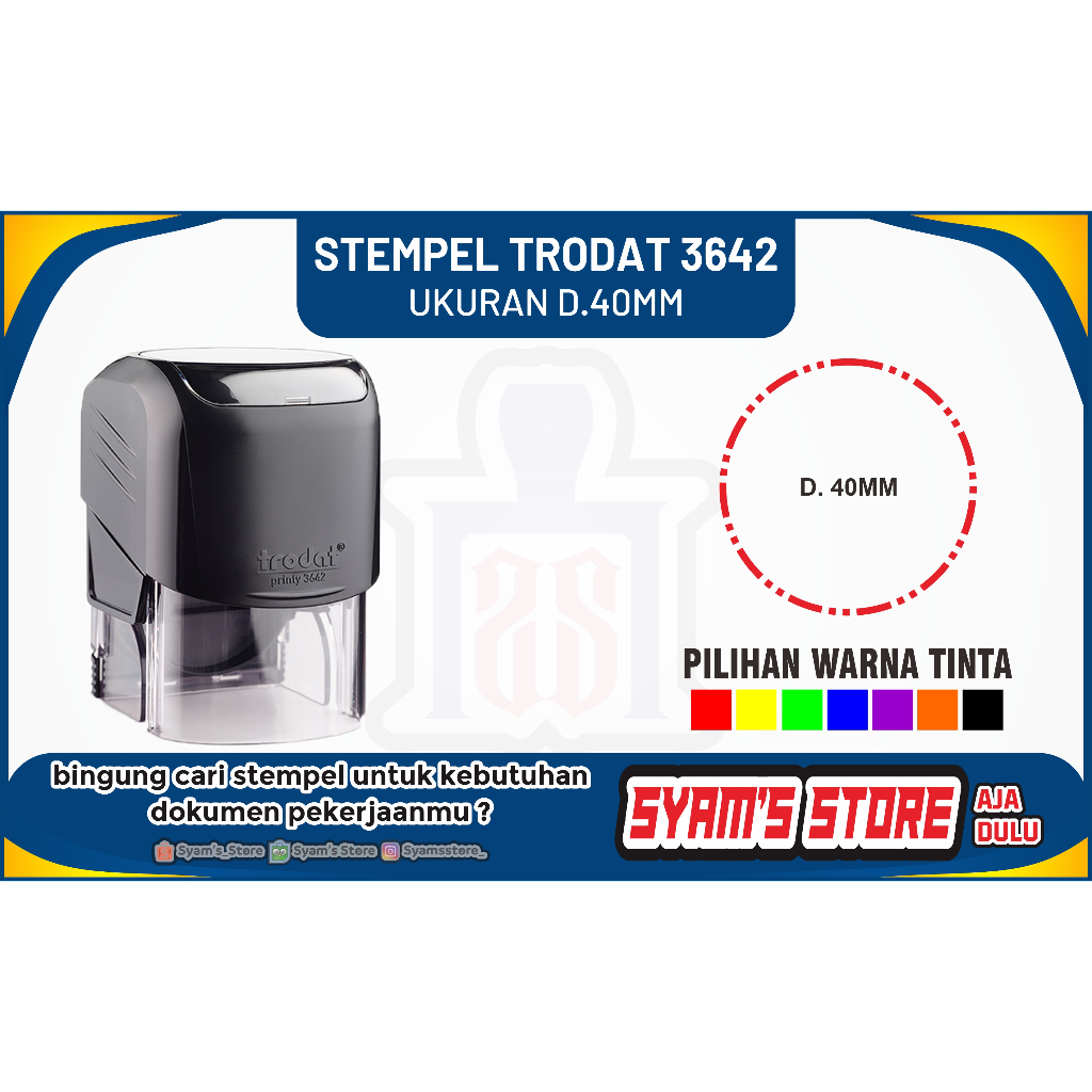 Jual STEMPEL TRODAT PRINTY 3642, STEMPEL BULAT, STEMPEL NOTARIS, STEMPEL LOGO, STEMPEL ...