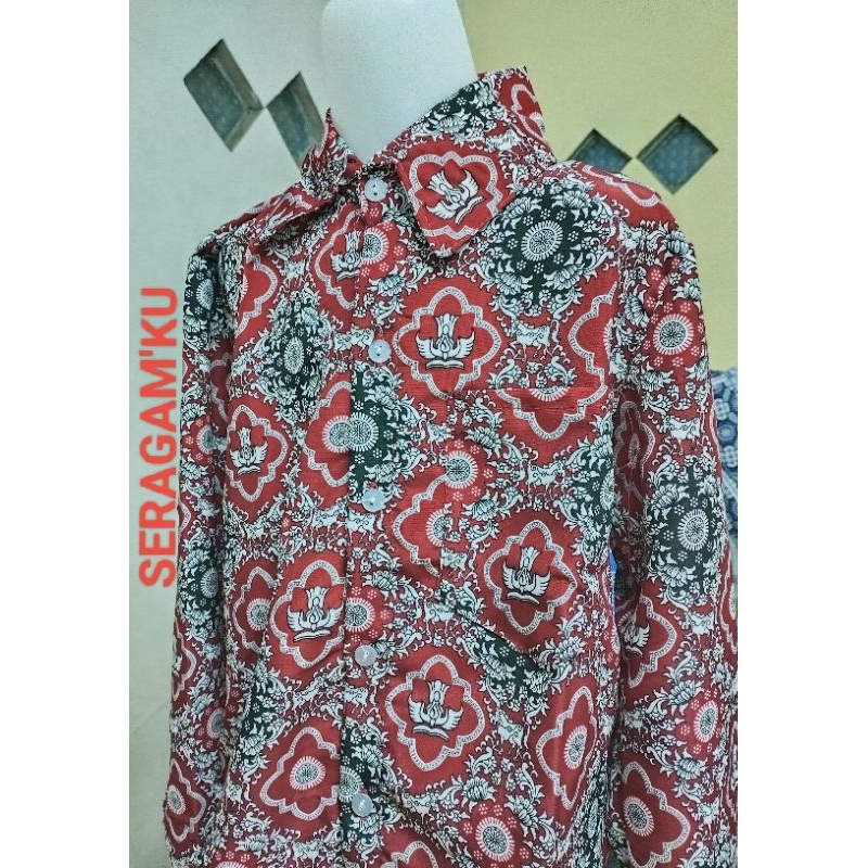 Jual BATIK SD NEGERI/Batik Sekolah SD/Baju Batik Sekolah/SERAGAM BATIK ...