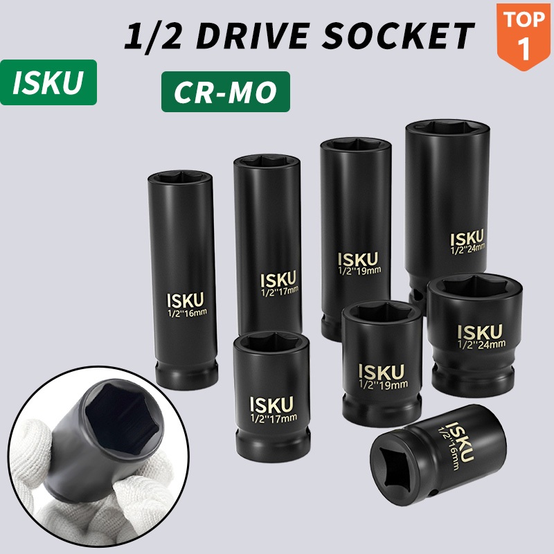 Jual ISKU mata shock impact Socket Extention 1/2 / Kunci Sok Panjang ...