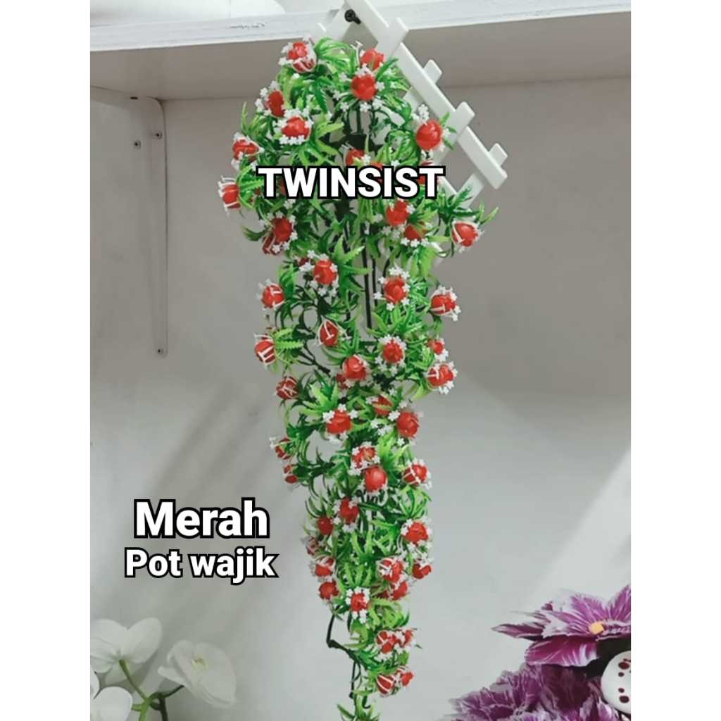 Jual Bunga Rambat Karmelia Panjang Gantung Plastik Artificial Palsu ...