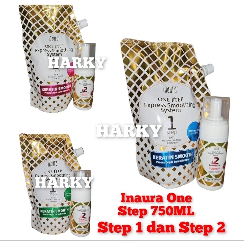 Jual INAURA ONE STEP SMOOTHING 750GR 750ML + PH FOAM (KEMASAN BARU ...