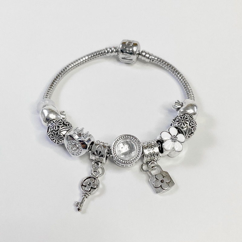 Jual Gelang Tangan Rantai Wanita Pandora Bracelet Charms Serut Bangle ...