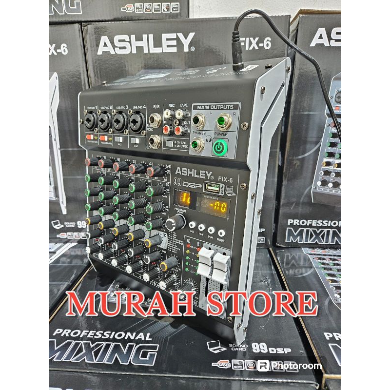 Jual Mixer Ashley Fix 6 Original 6 Channel * 6 channel mixer, 6 mono mic line | Shopee Indonesia