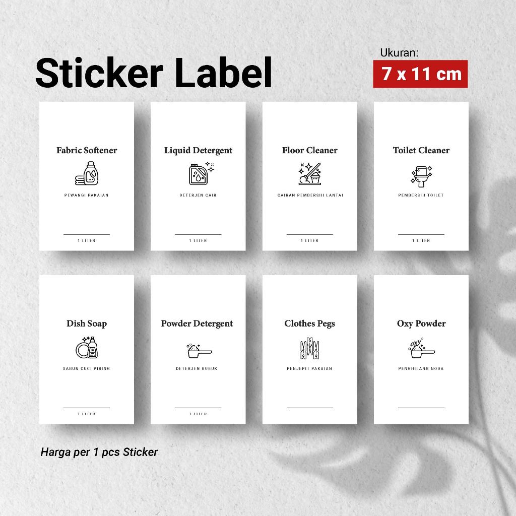 Jual Sticker Label Laundry Detergent 1 Liter Aesthetic | Shopee Indonesia