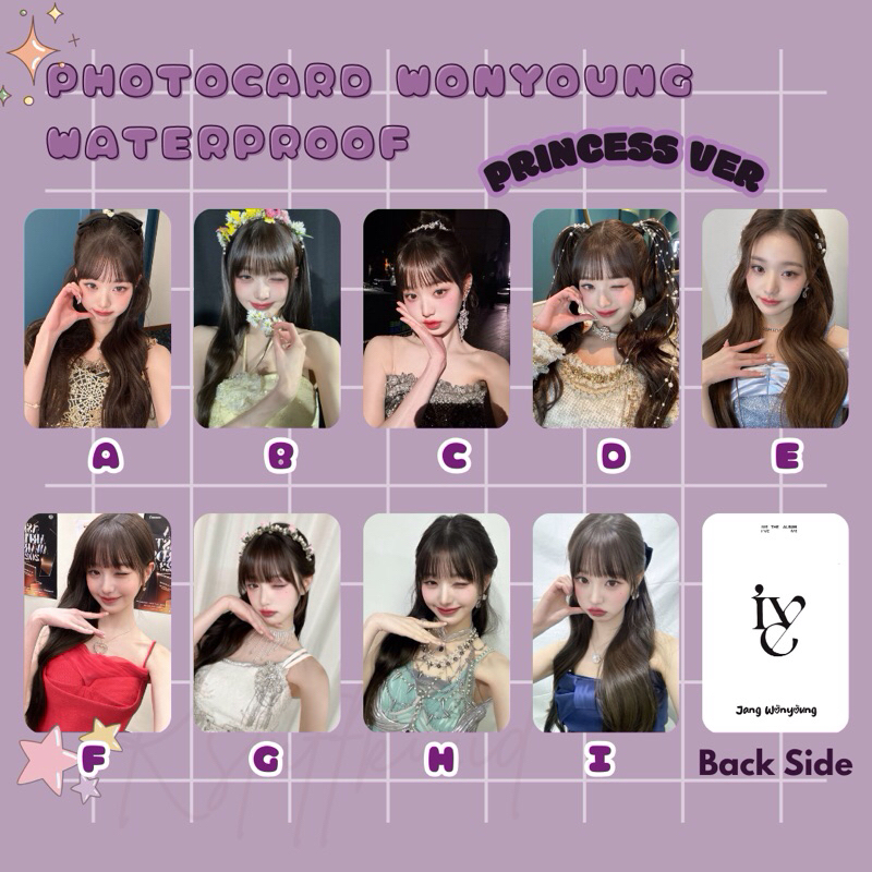 Jual Photocard unofficial Wonyoung ive waterproof anti air premium | Shopee Indonesia